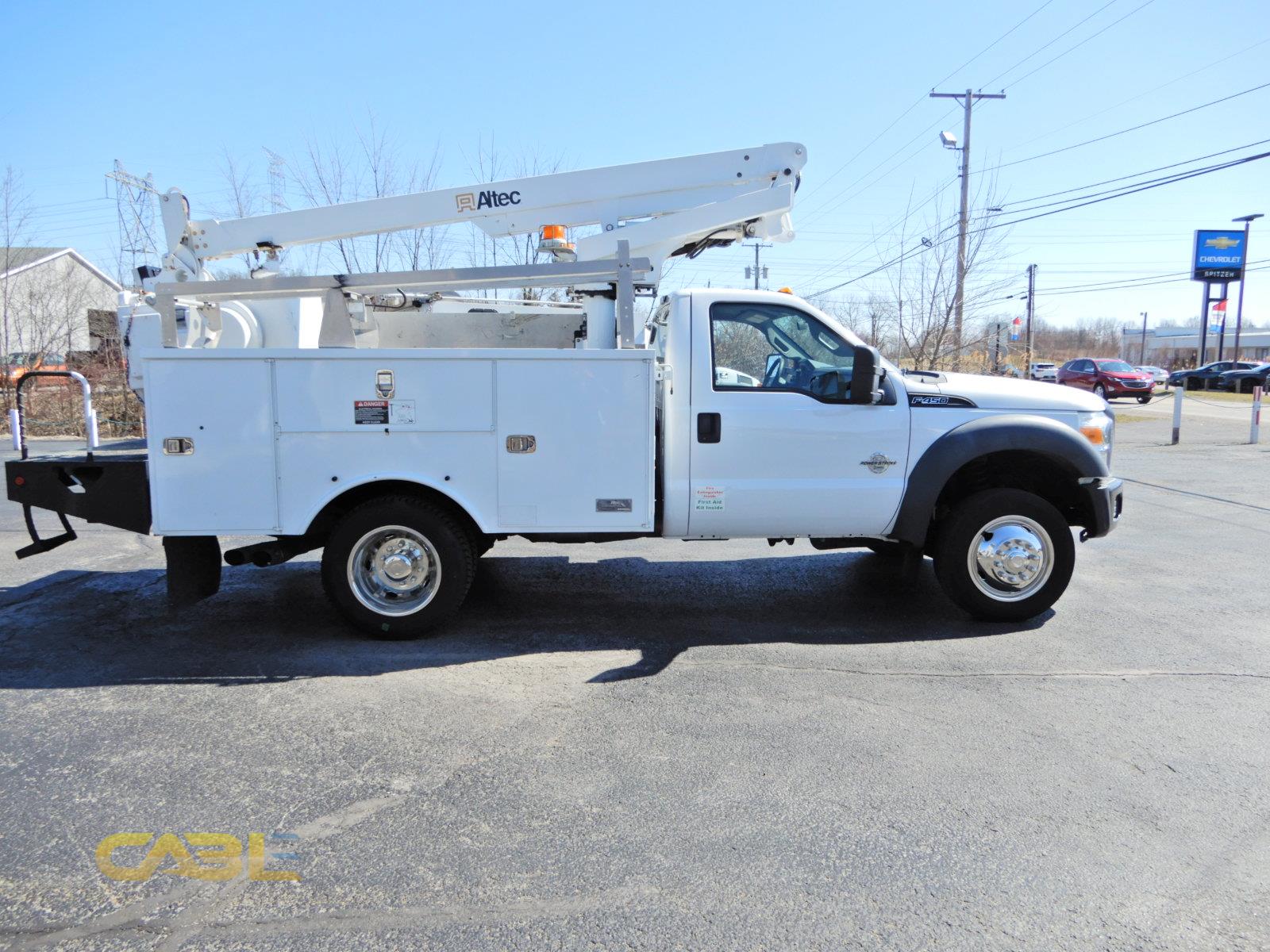 Pictures 2012 Ford F450 SD DIESEL ALTEC BUCKET BOOM TRUCK 