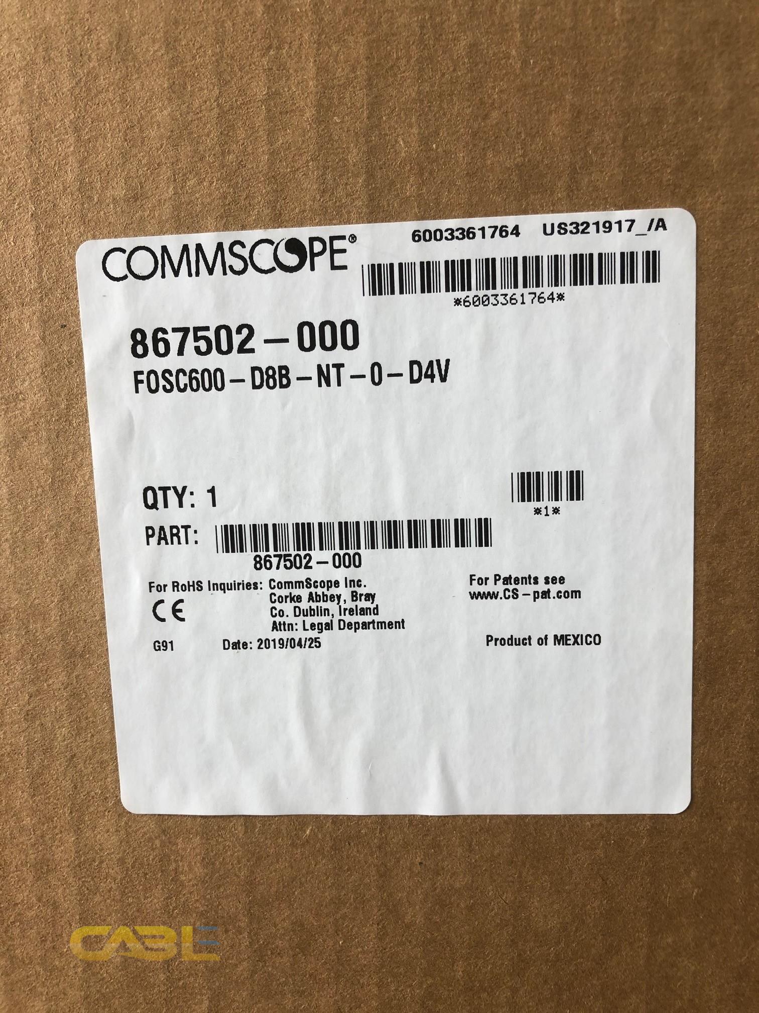 P/N 867502-000 FOSC 600-D6 splice case