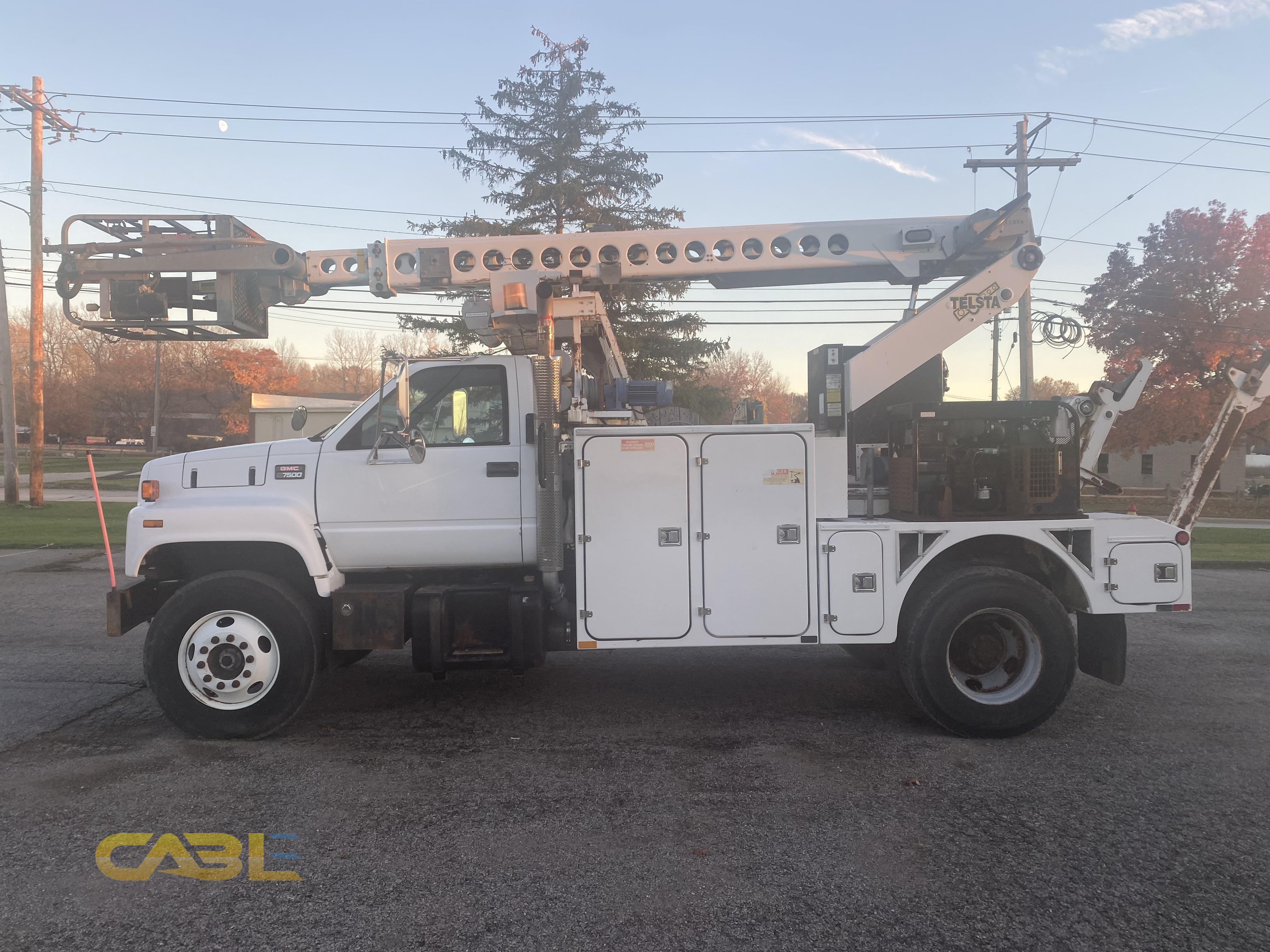 2001 GMC C7500 Telsta T40 Cable Placing Truck