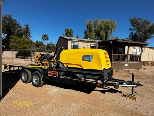 Trencher, compressor, trailer, bore missile packag