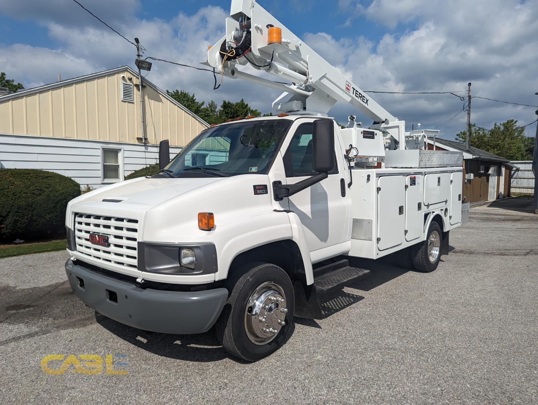 07 GMC C5500 Cable Placing Bucket Truck TCP Terex