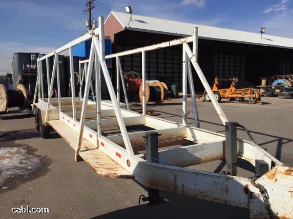 2000 KIEFER TRIPLE REEL CABLE CONDUIT TRAILER WHIT