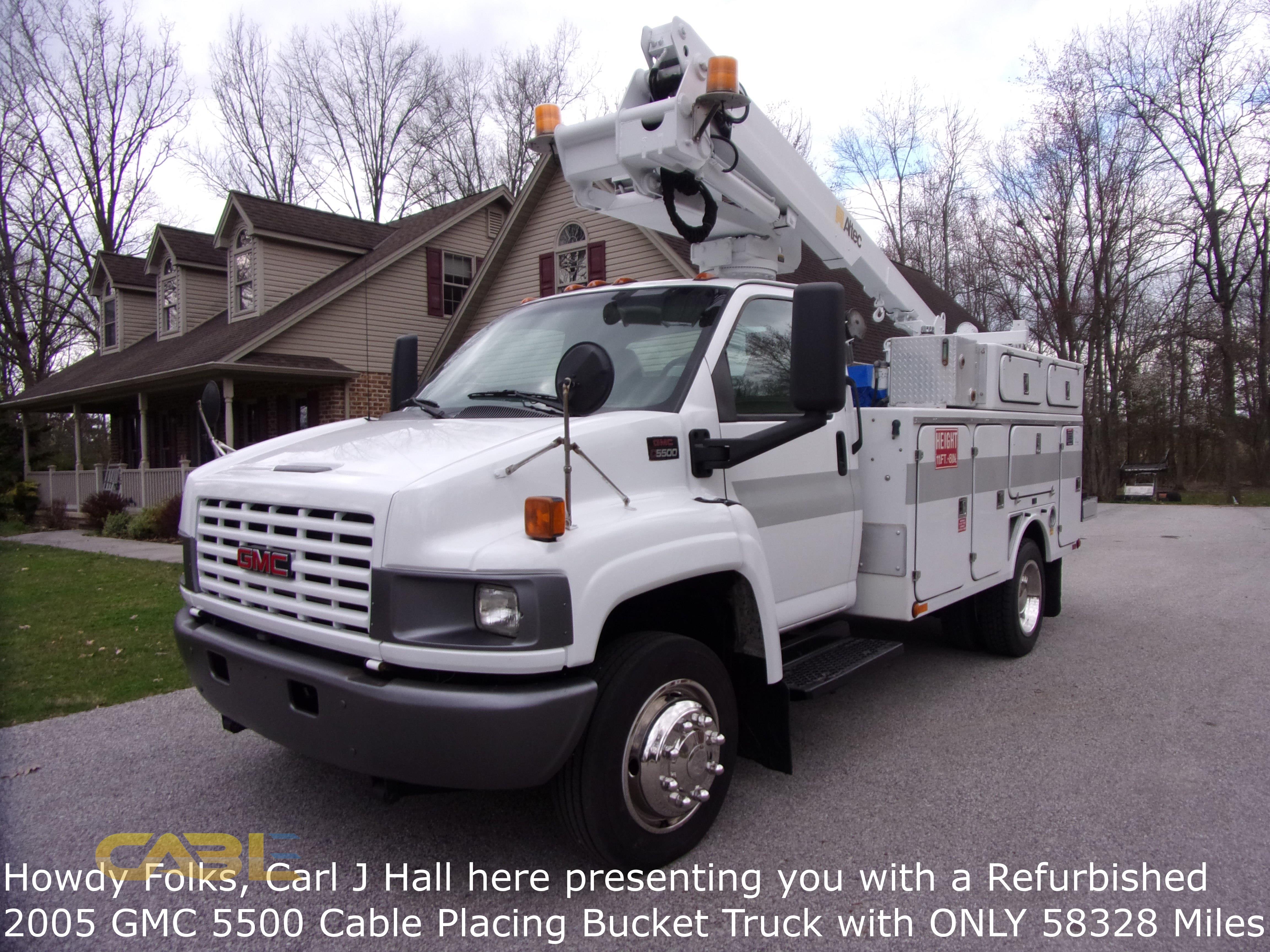 05 GMC C5500 Cable Place Bucket Truck Altec AT235P
