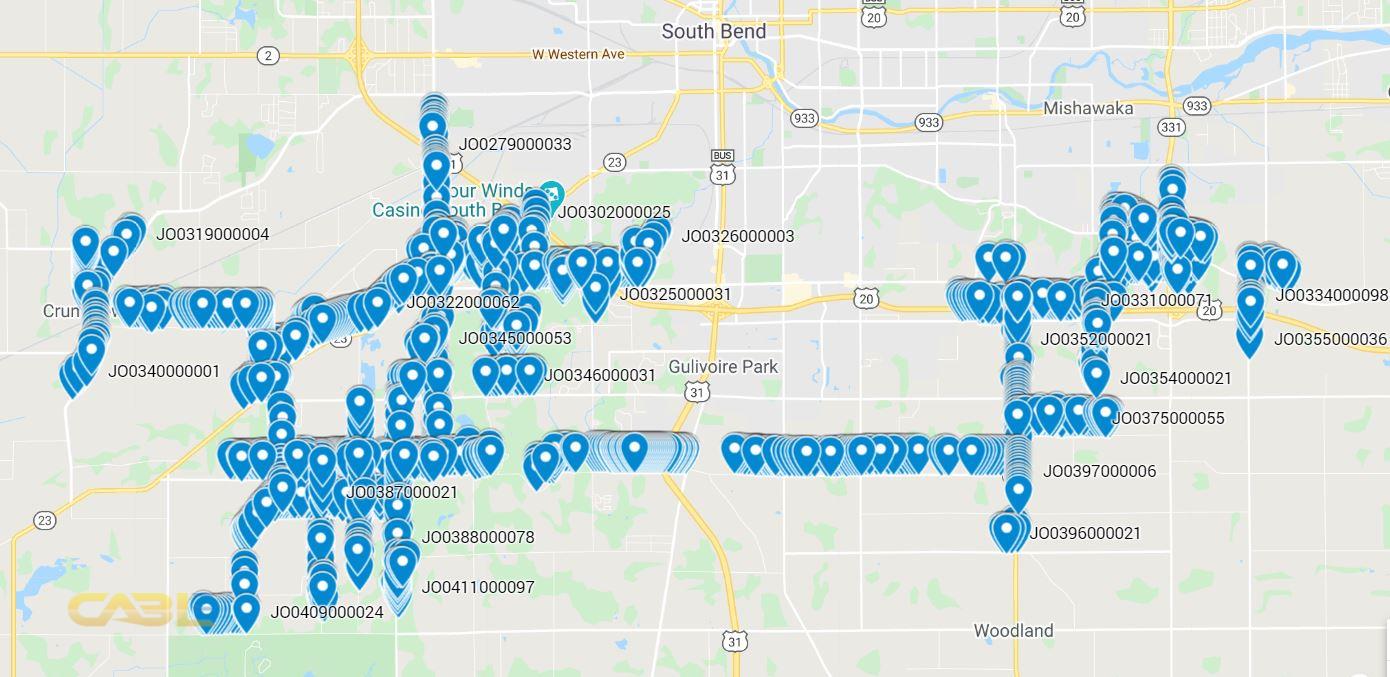 Cable TV/Fiber Plant - St. Joseph County, Indiana